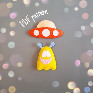 Set Aliens Toy Patterns PDF Tutorial, Spaceship UFO Easy Pattern ...