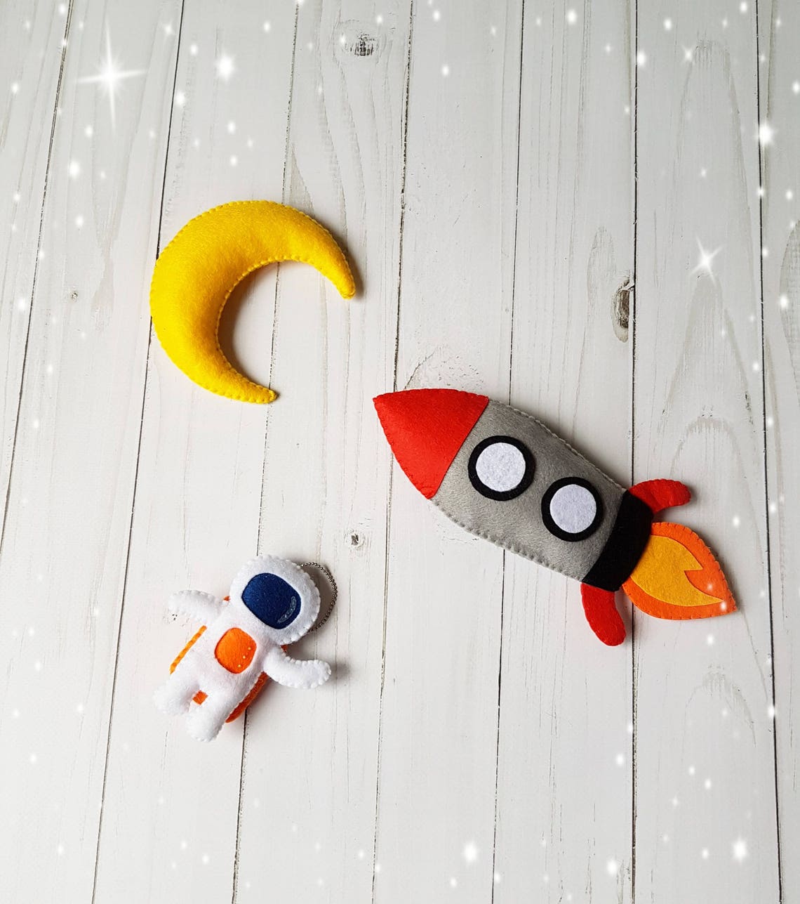 Space Felt Ornaments Galaxy Ornaments Astronauts Felt Toy - Etsy