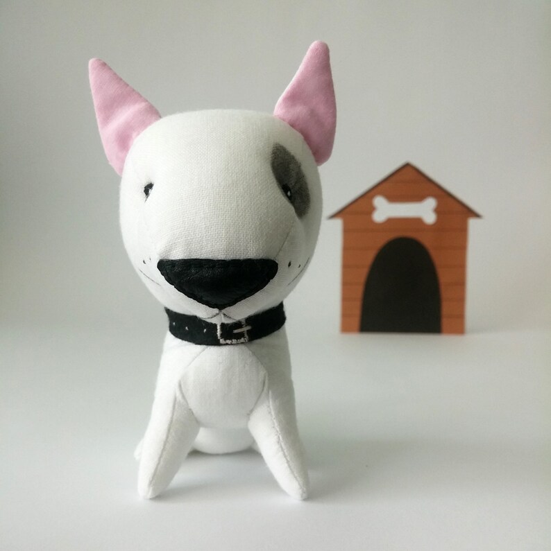 American Bull Terrier Whiter Bull Terrier Plush Bull - Etsy Australia