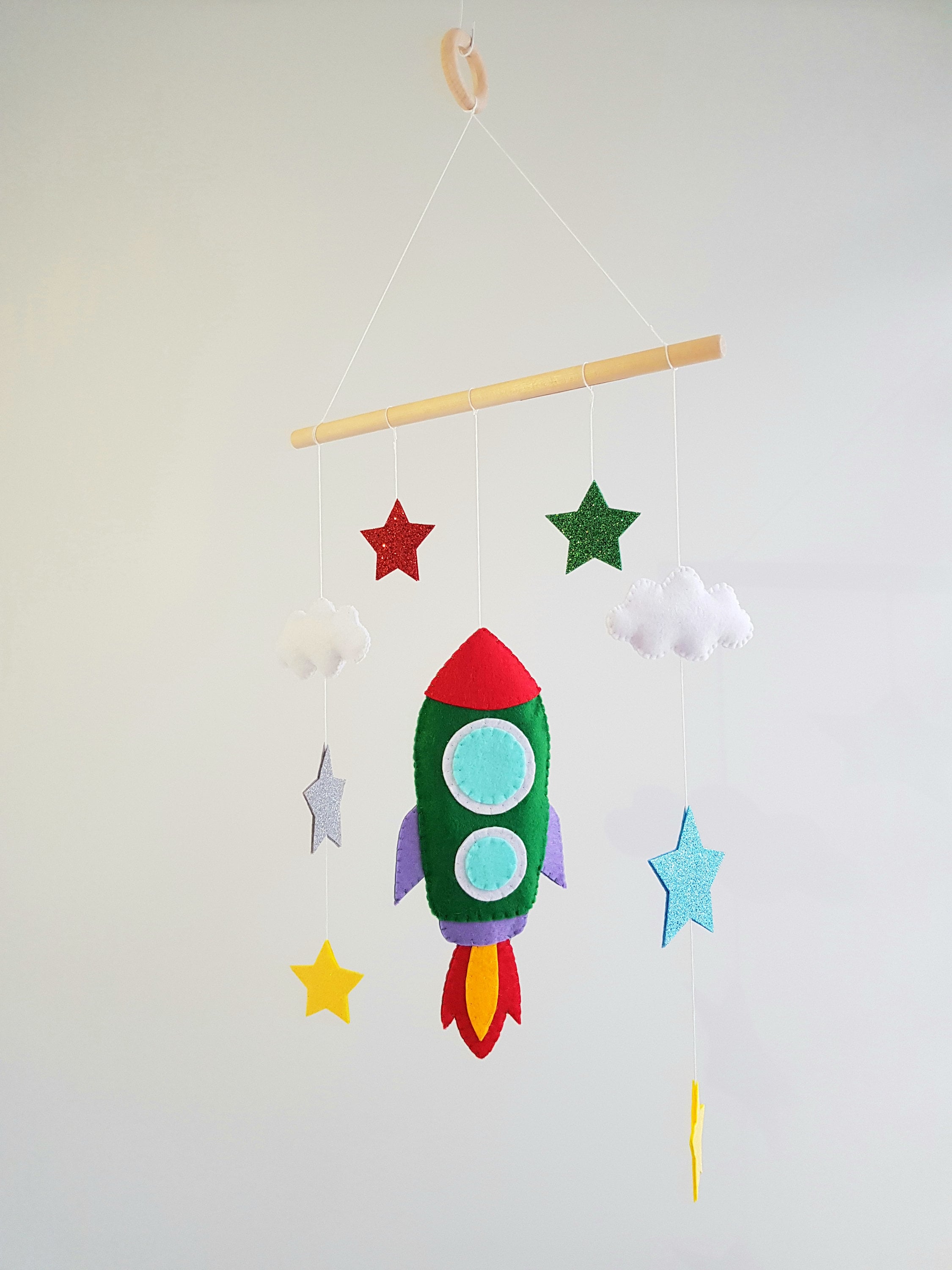 Space baby crib rocket mobile Galaxy Star clouds mobile choose | Etsy