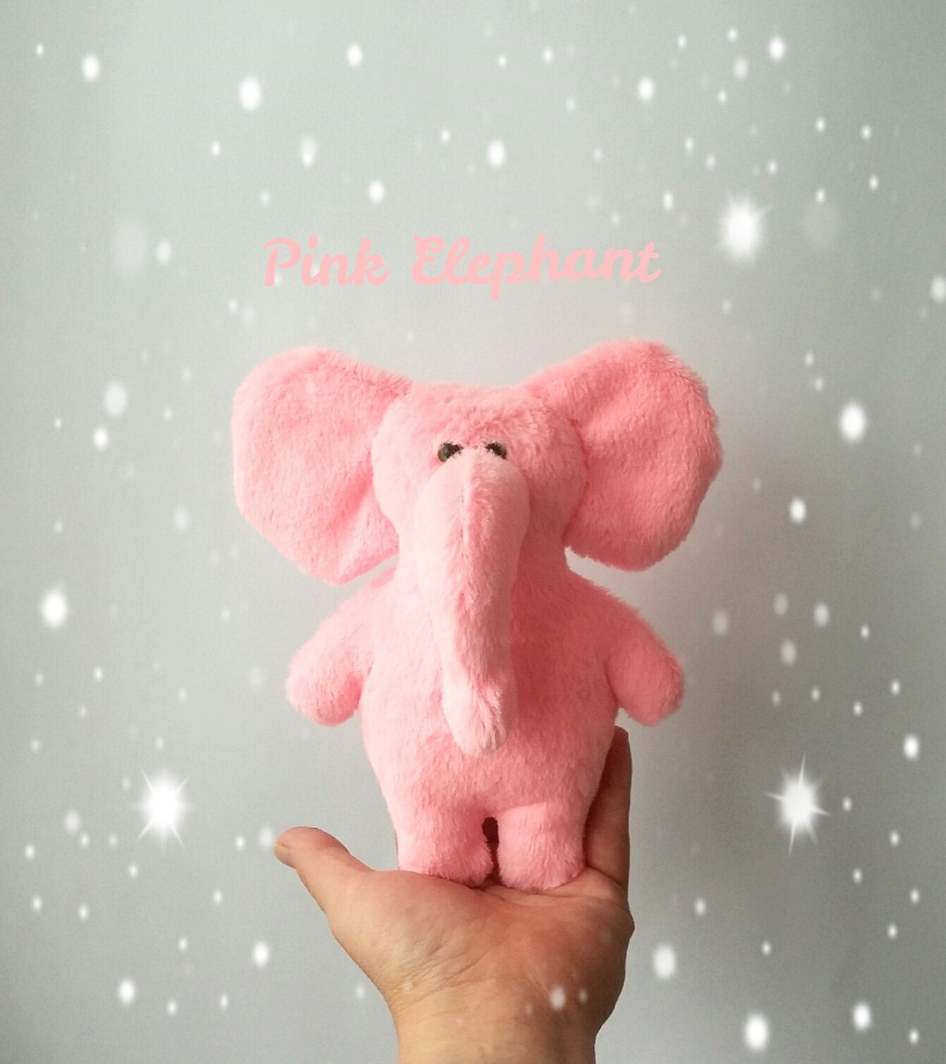 Pink Plush Elephant Stuffed Animal Toy Plush Elephant Soft | Etsy