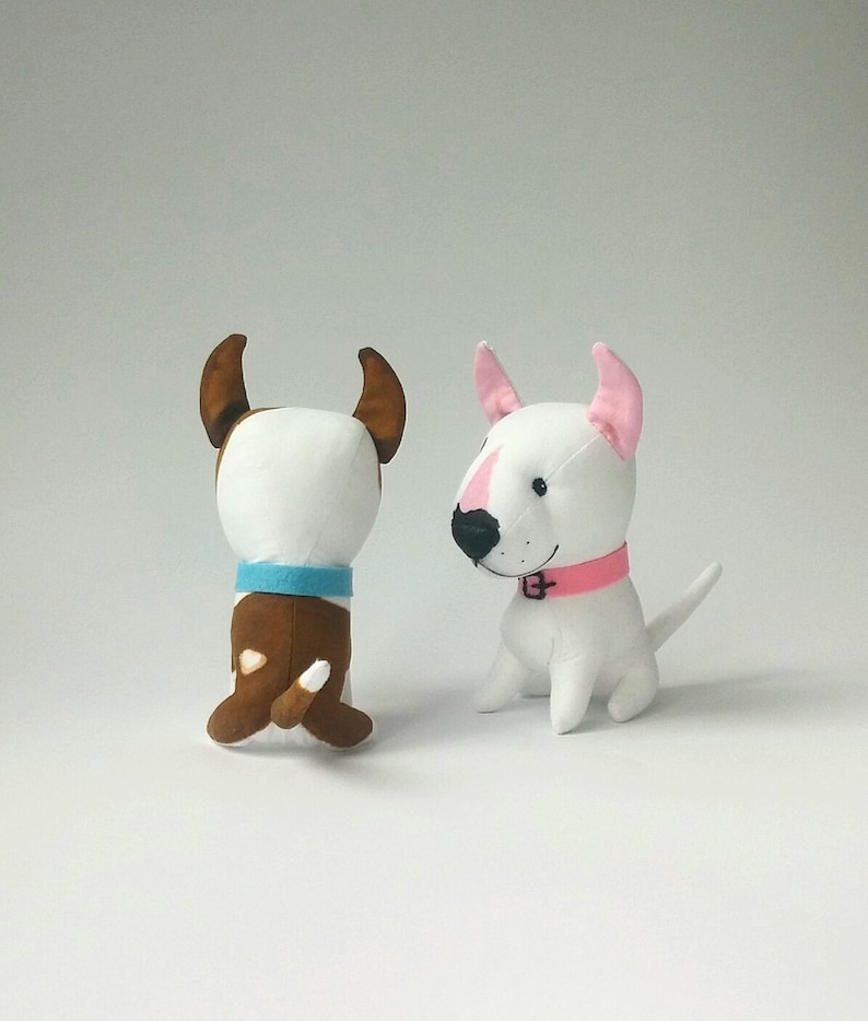 Stuffed Animal Plush Dog Bull Terrier Toy, Custom Stuffed Dog, English ...