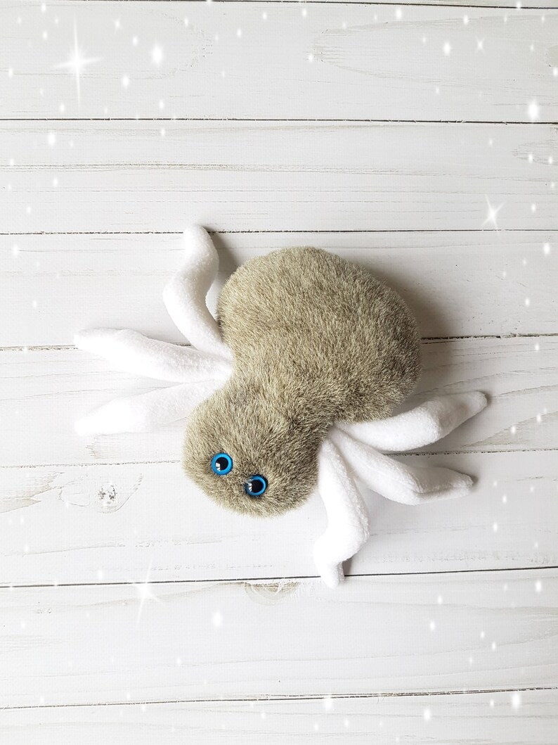 Cute grey spider toy Kids toys stuffed tarantula baby soft | Etsy