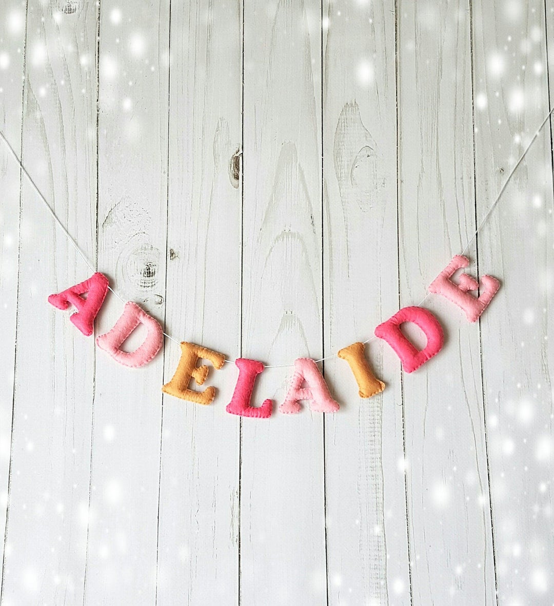 Felt Name Banner, Felt Name Garland, Holiday Decor, Felt Birthday ...