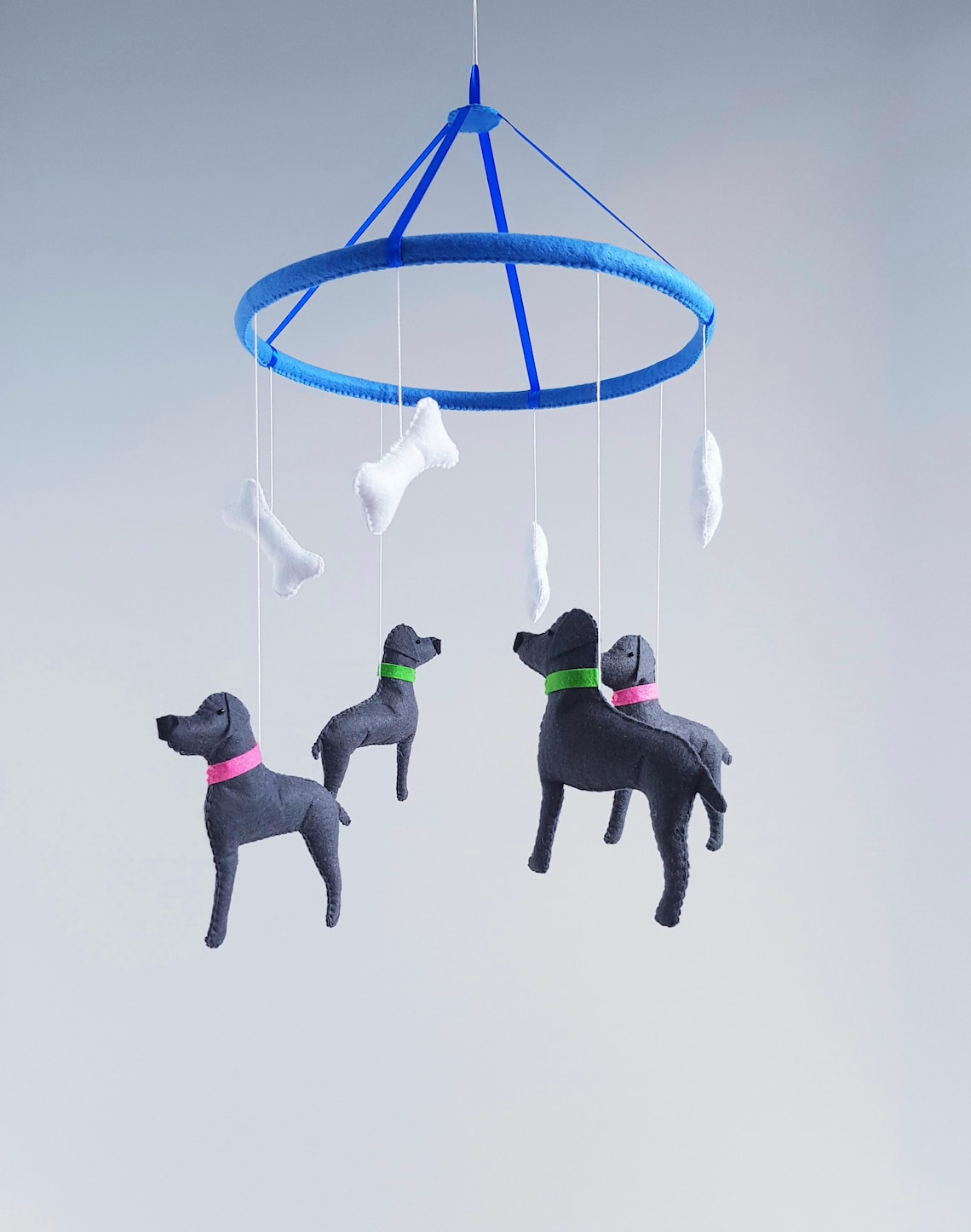 Dog Baby Mobile Crib Animals Nursery Decor Felt Handmade - Etsy