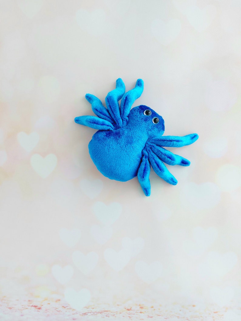 Blue Spider Halloween Plush Toy, Cute Black Spider Toy, Stuffed Animals ...