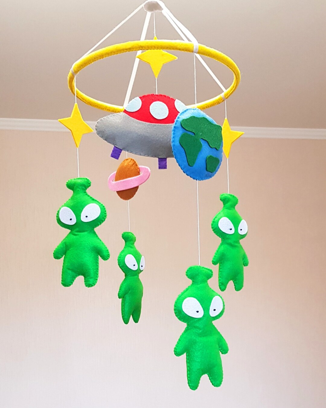 Space Aliens Baby Crib Mobile Nursery Decor - Etsy UK
