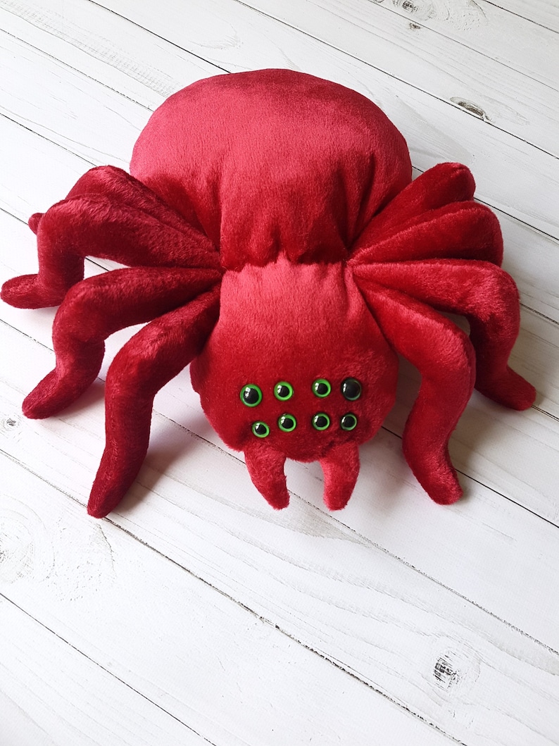 Big red spider tarantula huge stuffed animal plush toy | Etsy