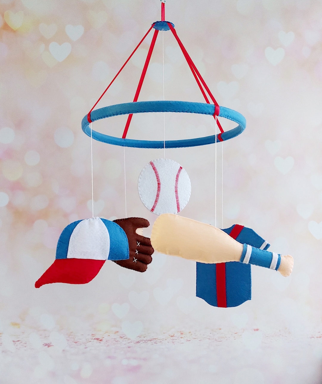 Baseball Baby Crib Mobile, Nursery Sport Decor, Hanging Mobile, Cot ...