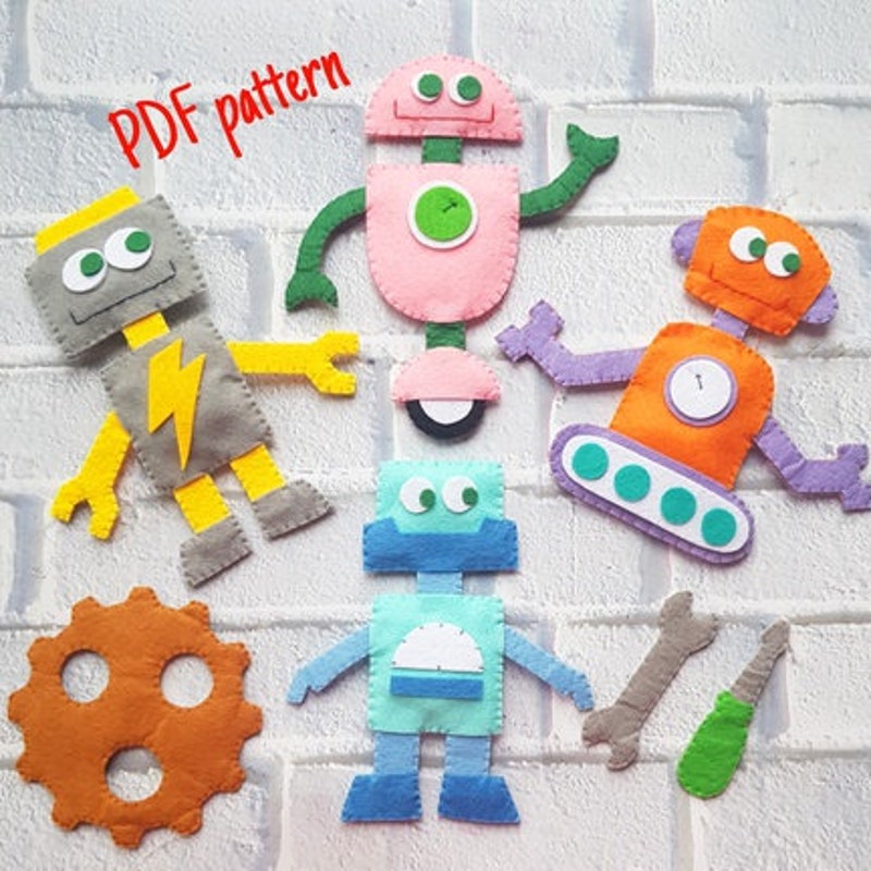 Robot Pattern - Etsy