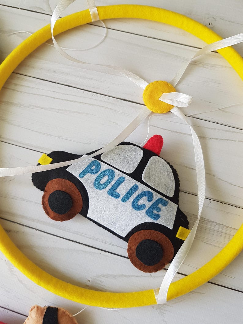 Police Baby Crib Mobile Cop Nursery Mobile Felt Baby Mobile - Etsy