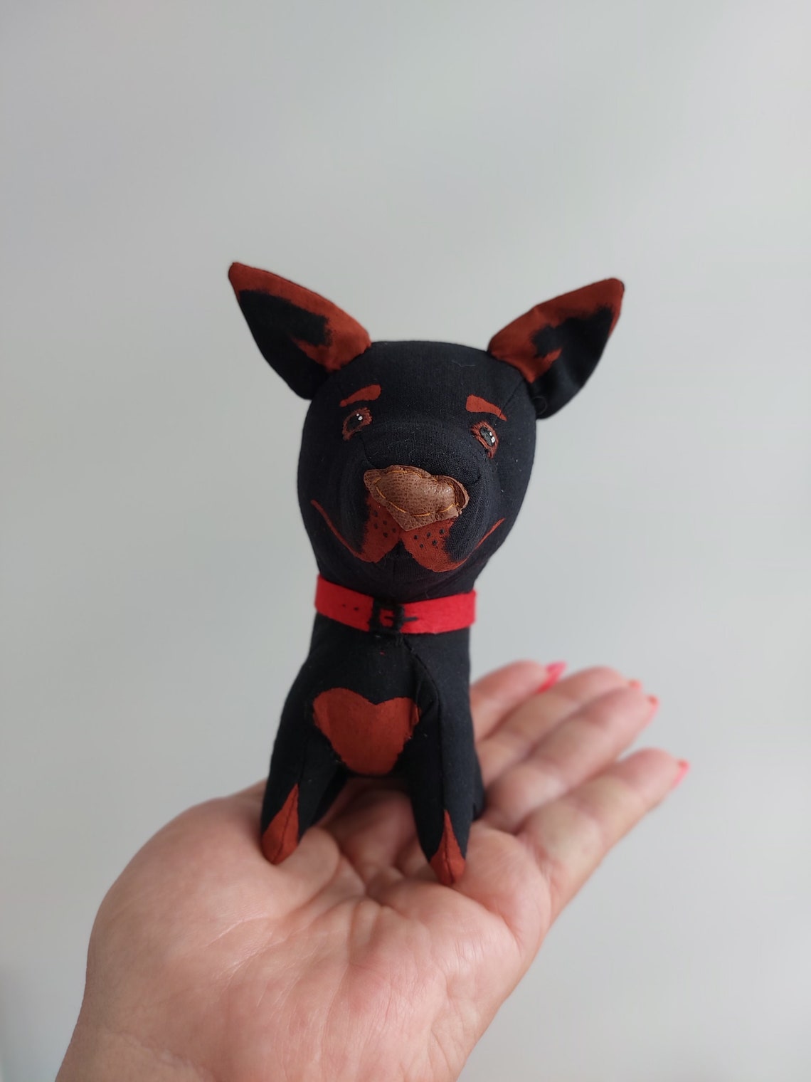 Doberman Pinscher Toy Stuffed Dog Cute Animal Dog Plush Toy - Etsy