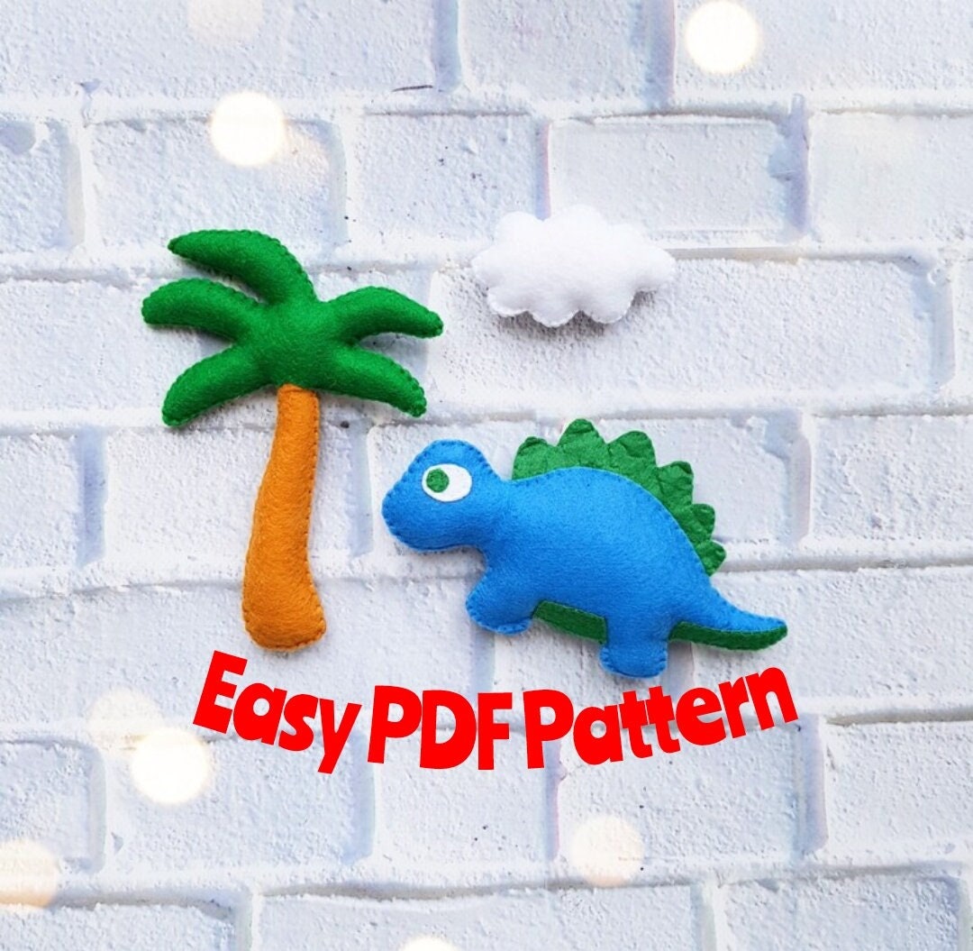 Dinosaur Stegosaurus Pattern PDF TUTORIAL Palma Cloud PDF Jurassic Park ...