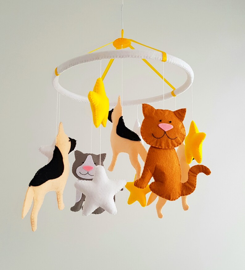 German Shepherd Baby Crib Mobile Nursery Cat Animals Mobile Baby Crib ...