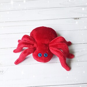 Red Stuffed Spider Toy, Kids Plush Toy Tarantula, Halloween Baby Gift ...