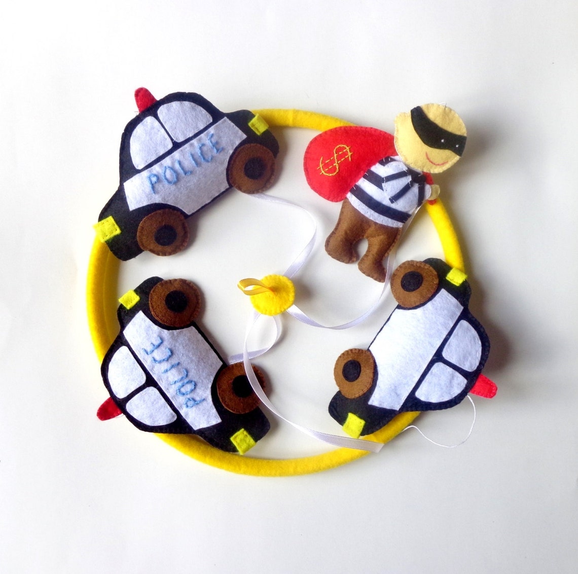 Police Baby Crib Mobile, Cop Nursery Mobile, Felt Baby Mobile, Baby ...