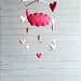 Pink Heart Mobile Girl Crib Mobile Girl Hanging Mobile Girl - Etsy