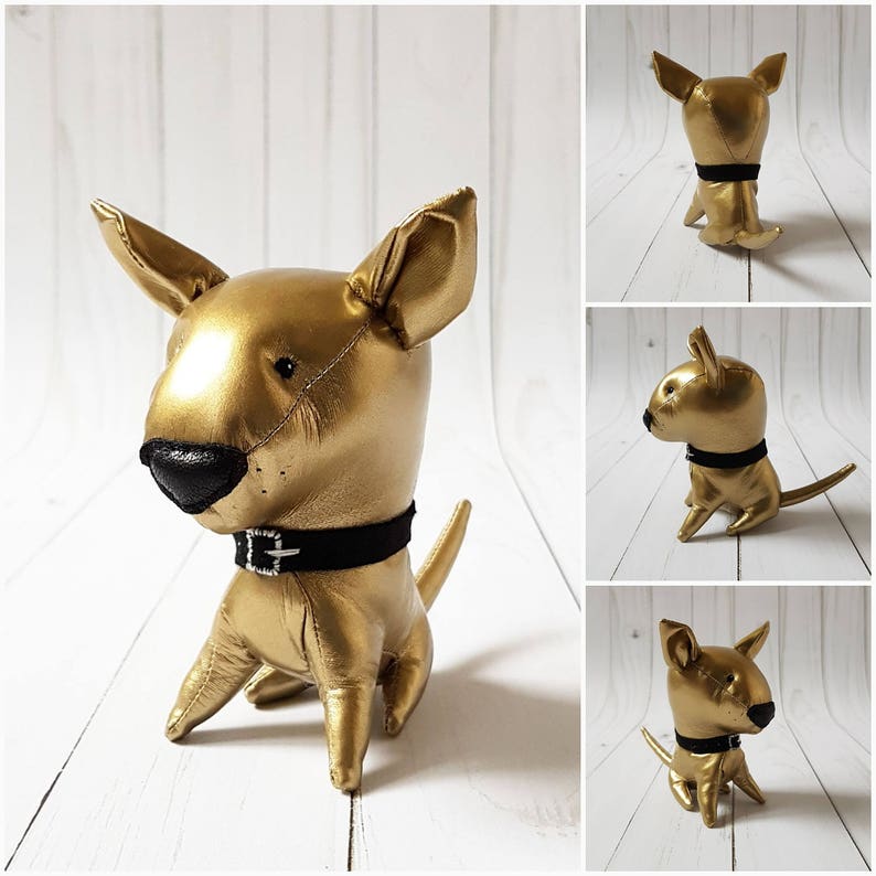 Gold Toy Bull Terrier Stuffed Dog Cute Puppy Stuffed Animal - Etsy