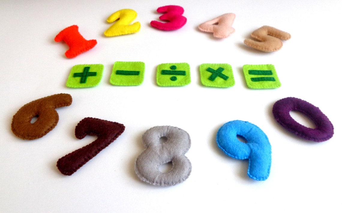 Colorful Felt Numbers Felt Toys Stuffed Numbers Educational - Etsy