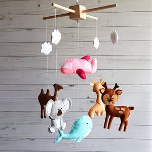 Animals Mobile Airplane Mobile Baby Mobile Baby Crib Mobile Nursery ...