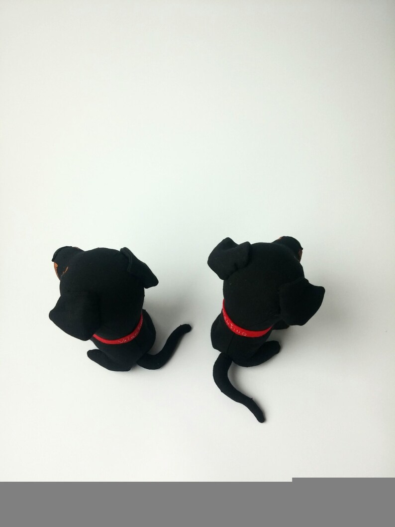 Puppy Doberman Pinscher Dog Stuffed Animal Cute Dog Black Dog - Etsy