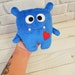 Blue Cute Plush Toy Monster Stuffed Soft Monster Blue Baby Toy Baby ...