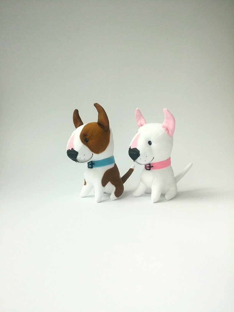 Stuffed Animal Plush Dog Bull Terrier Toy, Custom Stuffed Dog, English ...