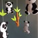 Panda Baby Crib Mobile Nursery Cot Boy Shower Gift Felt - Etsy