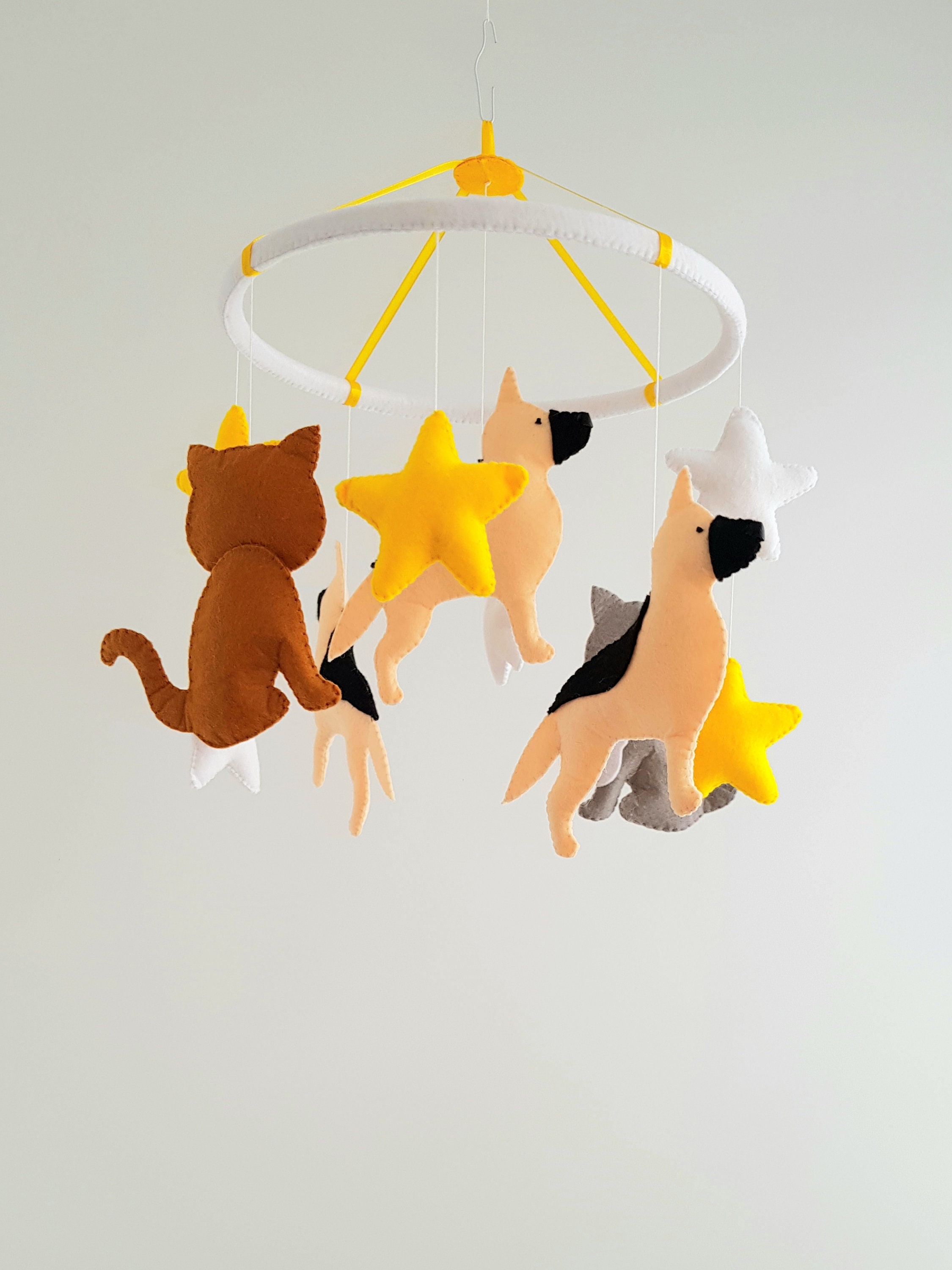 German Shepherd Baby Crib Mobile Nursery Cat Animals Mobile Baby Crib ...
