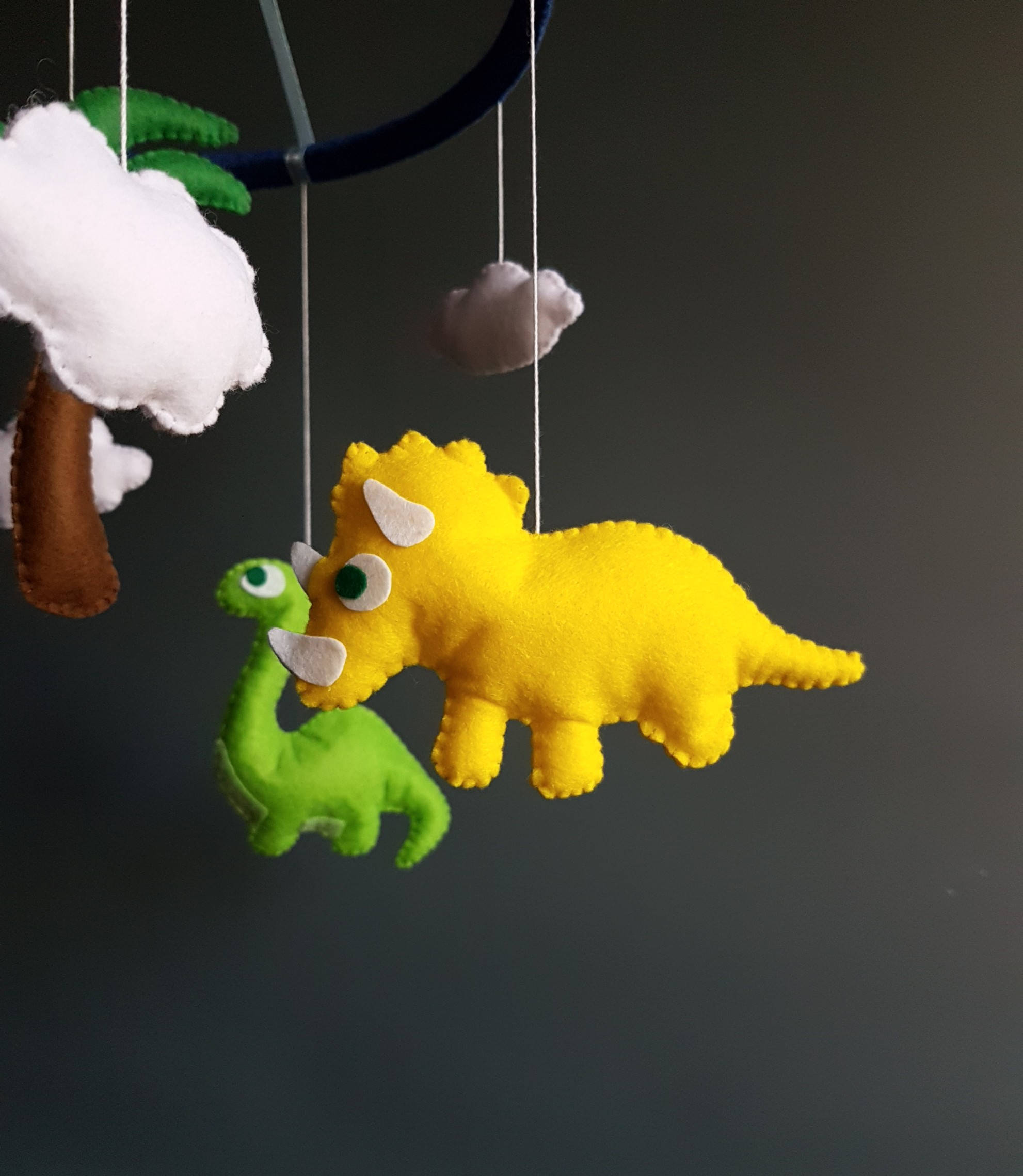 Dinosaur baby crib mobile Nursery decor Jurassic felt handmade | Etsy