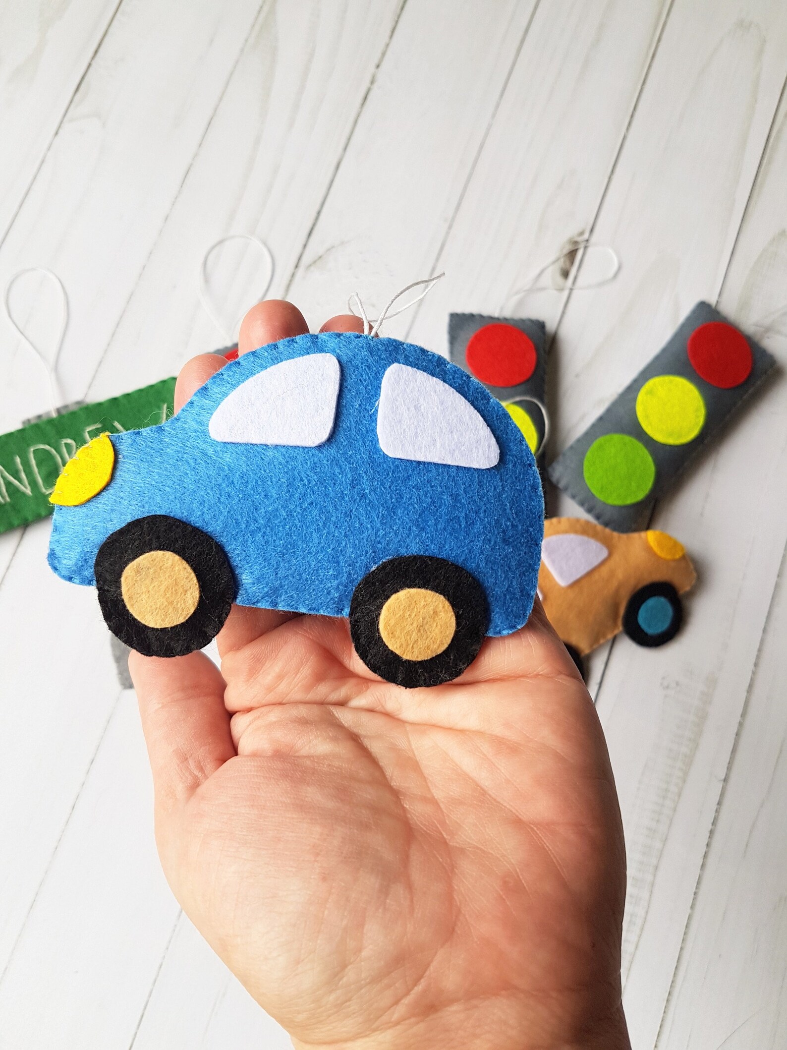 Felt Toys Cars Traffic Sign and Traffic Light Baby Boy Room | Etsy