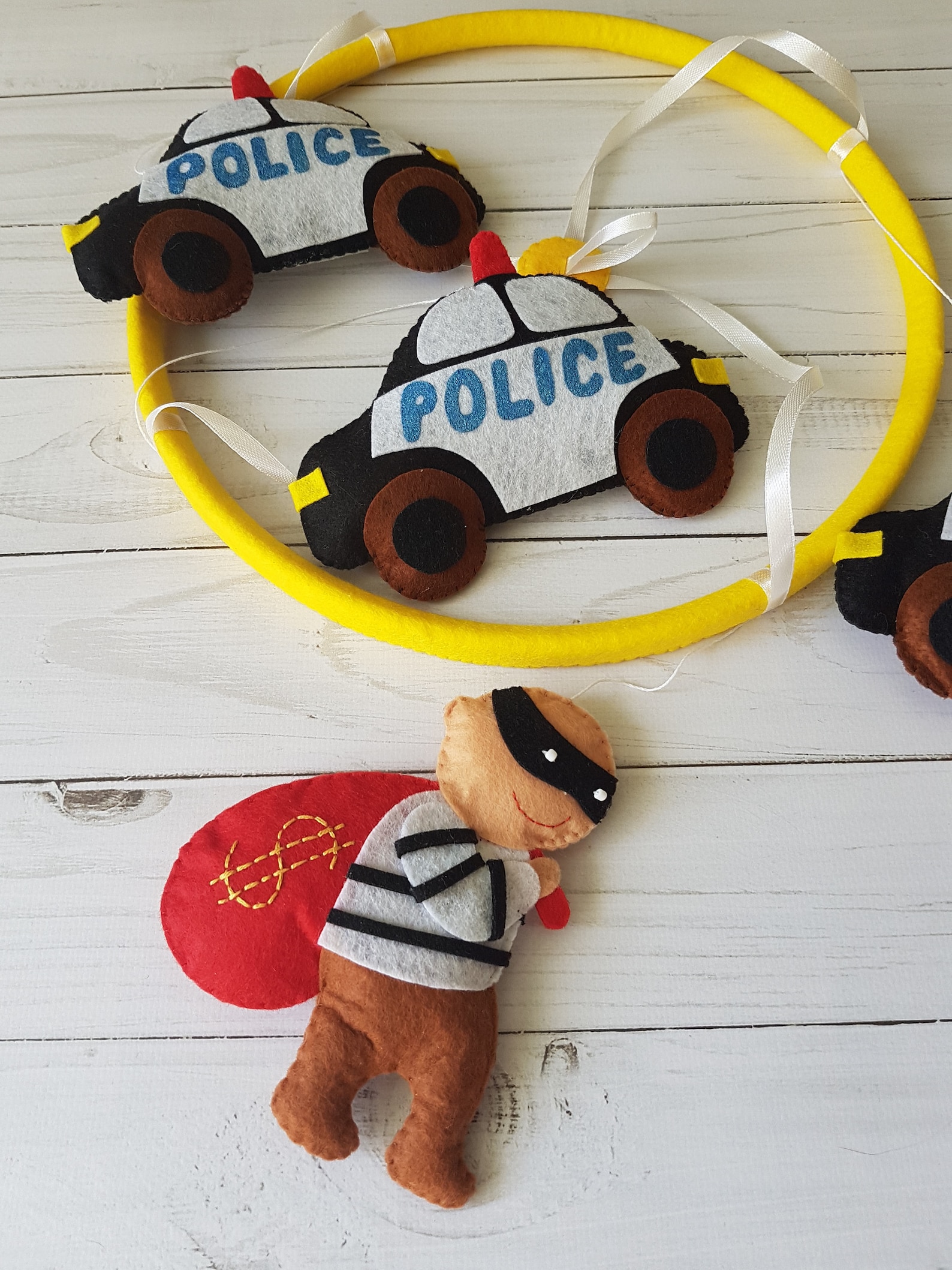Police Baby Crib Mobile Cop Nursery Mobile Felt Baby Mobile - Etsy