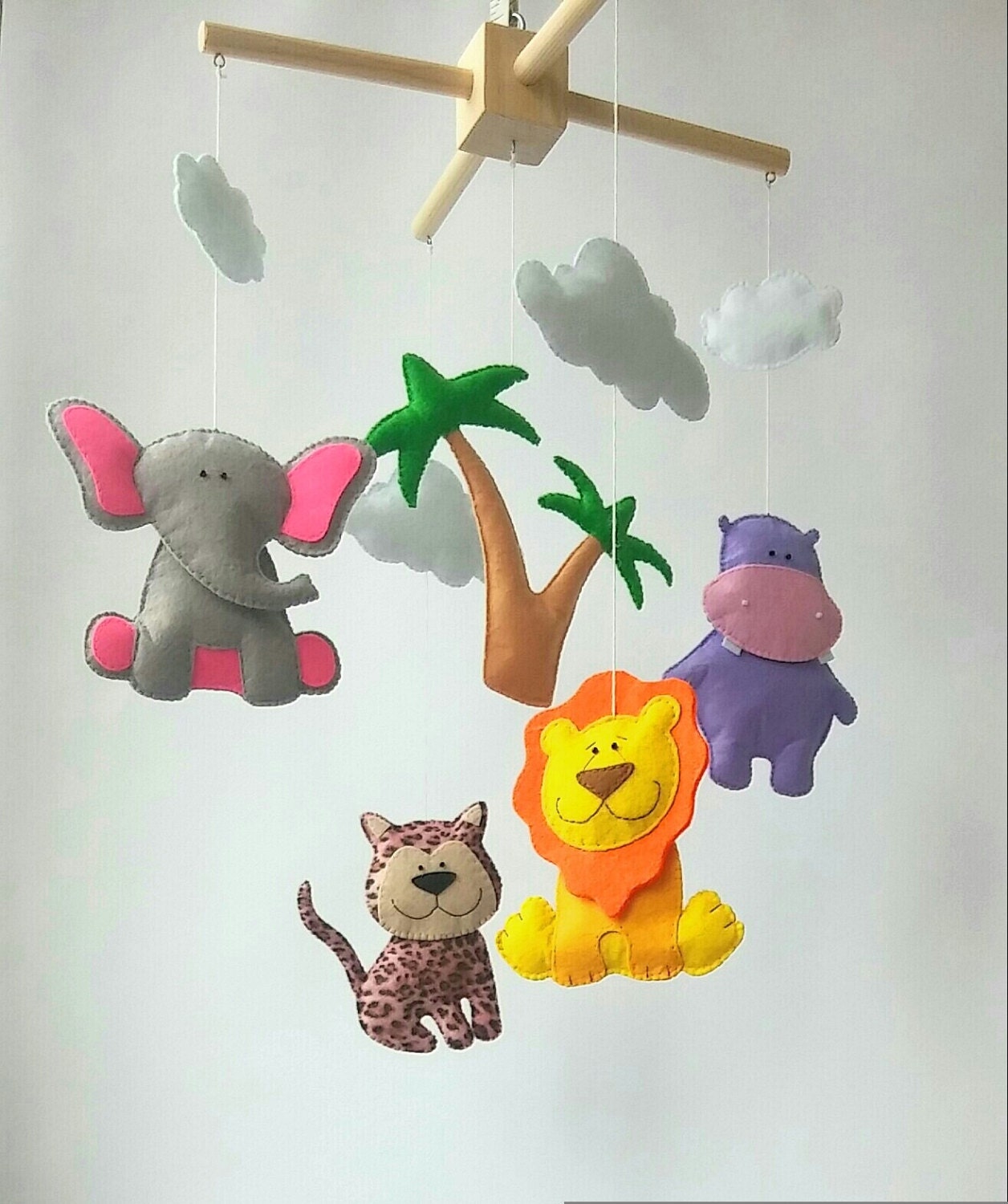 Baby Crib Mobile African Animals Nursery Felt Baby Crib - Etsy UK