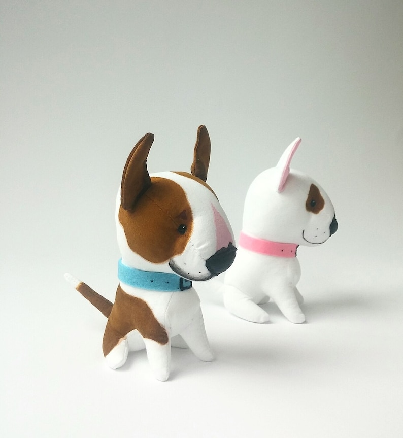 Stuffed Animal Plush Dog Bull Terrier Toy, Custom Stuffed Dog, English ...
