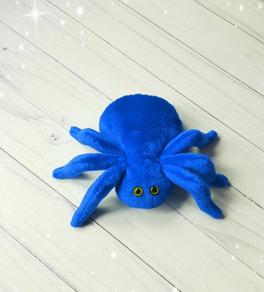 Plush Toy Blue Stuffed Spider Tarantula Halloween Baby Gift - Etsy UK