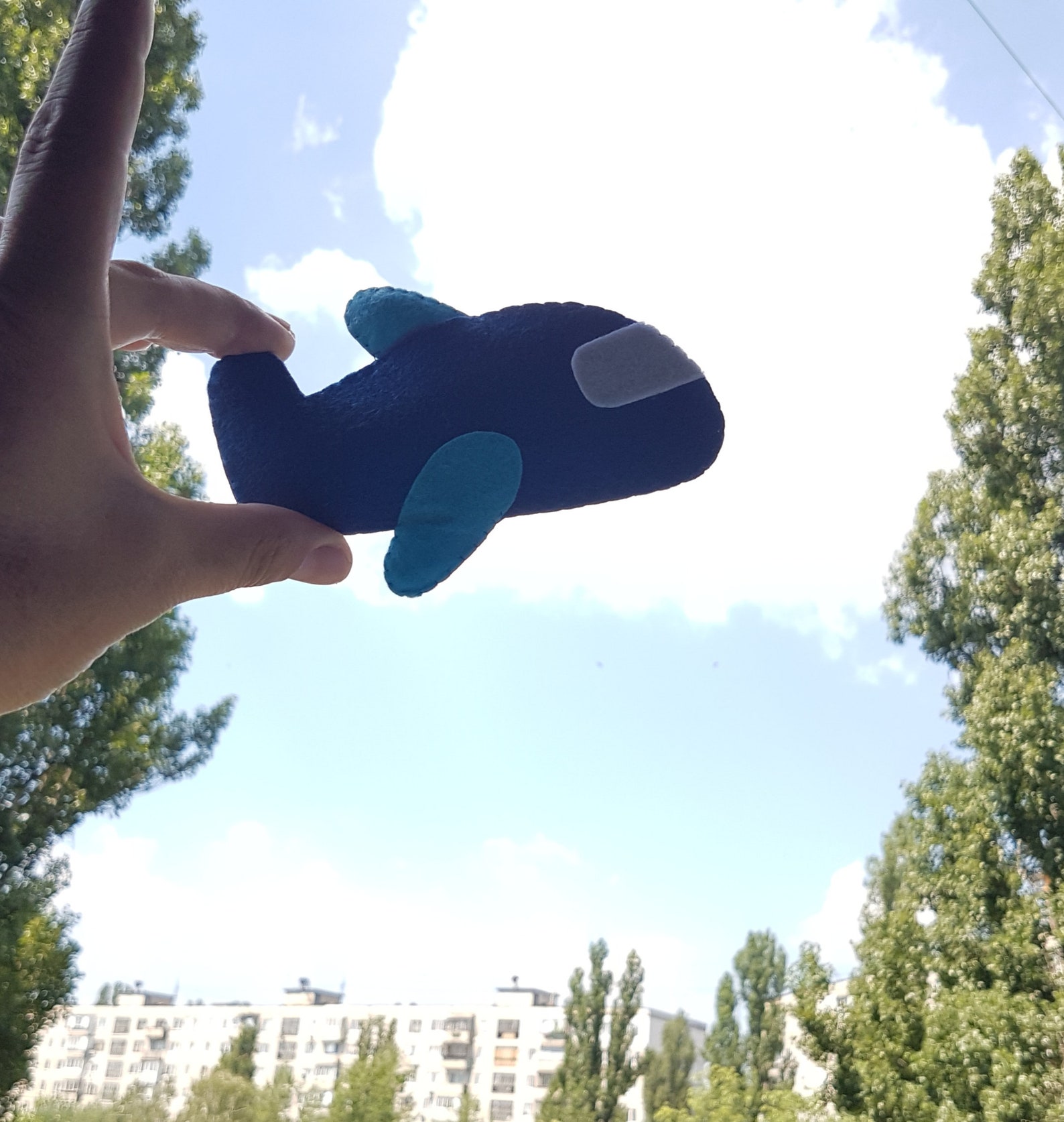 Blue Airplane Felt Toy Nursery Soft Plane Aircraft Toy Decor - Etsy