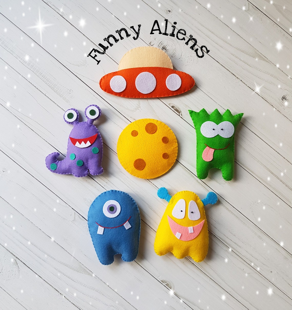 Aliens Felt Toys Stuffed Cute Monsters Space Toys for Kids - Etsy UK