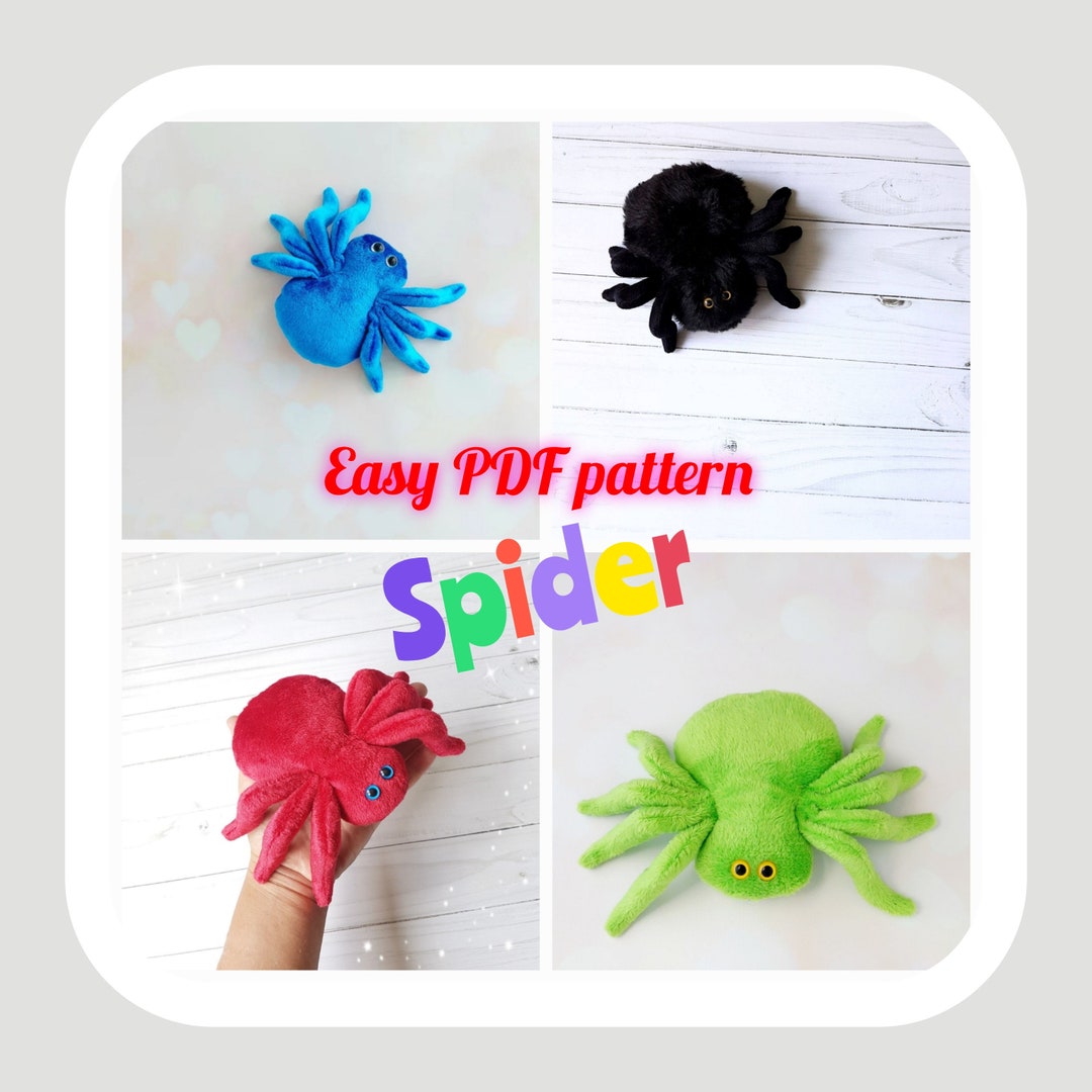 Pattern Cute Spider PDF Tutorial Halloween Easy, Cute Plush Spider ...