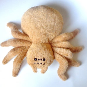 Beige Plush Spider, Cute Big Toy Spider, Huge Soft Spider, Toy ...
