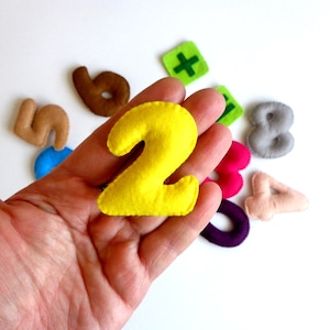 Colorful Felt Numbers Felt Toys Stuffed Numbers Educational Toy Game ...