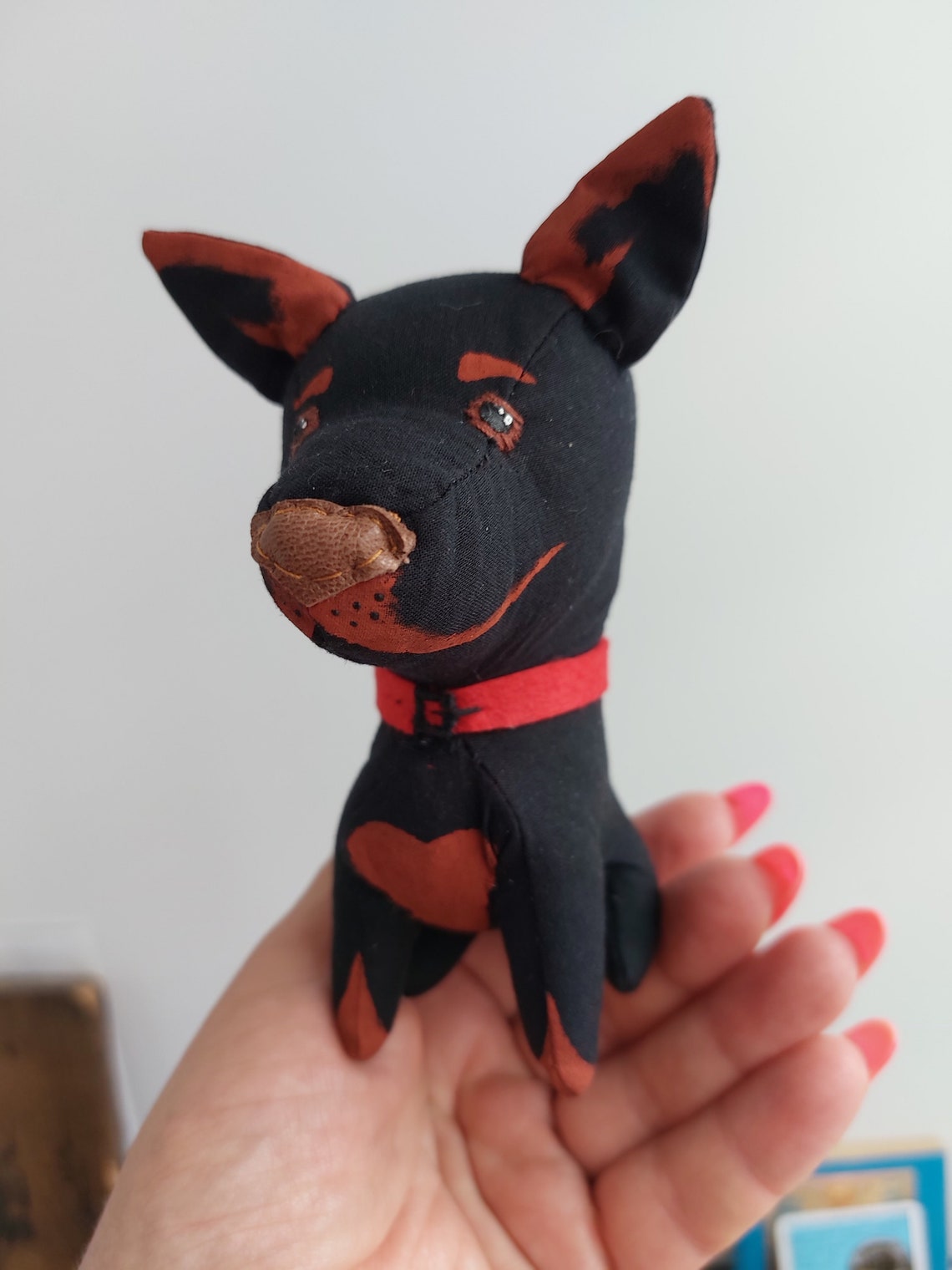 Doberman Pinscher Toy Stuffed Dog Cute Animal Dog Plush Toy - Etsy
