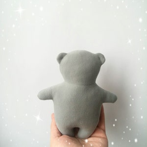 Grey Plush Soft Toy Bear Plush Teddy Artist Stuffed Handmade Cute ...