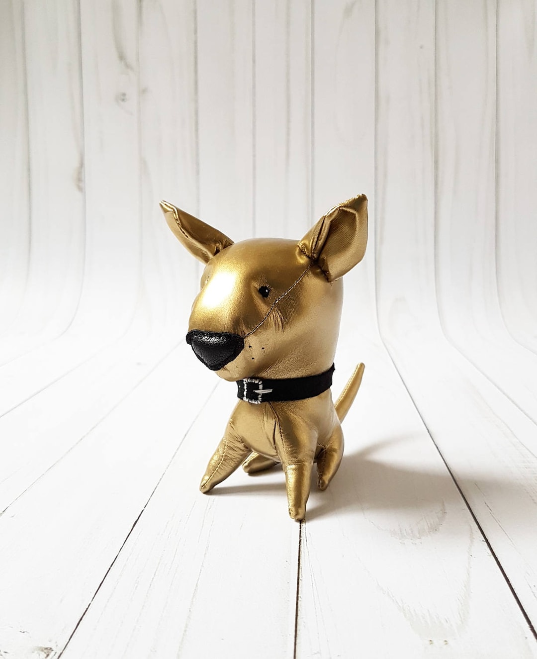 Gold Toy Bull Terrier Stuffed Dog Cute Puppy Stuffed Animal Plush Dog ...