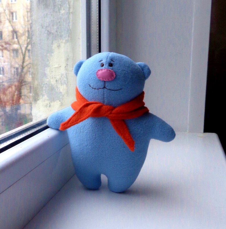 Blue bear toy Blue Teddy bear Stuffed Bear Plush bear | Etsy