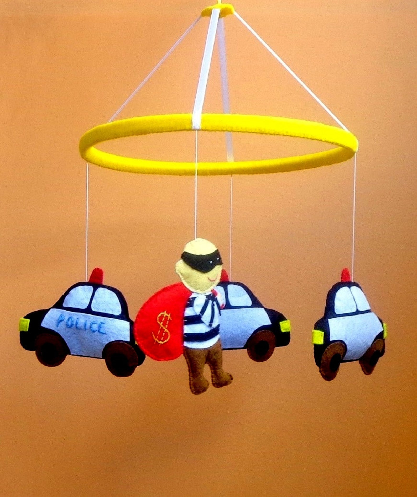 Police Baby Crib Mobile Cop Nursery Mobile Felt Baby Mobile - Etsy