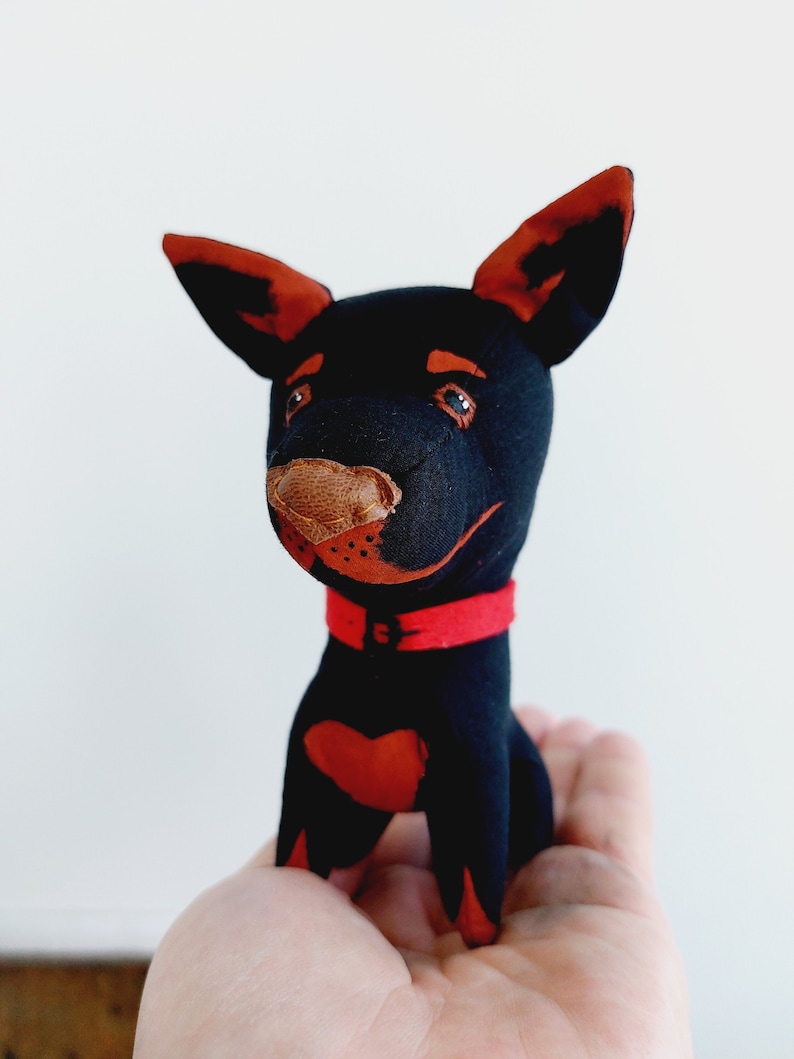 Doberman Pinscher Toy Stuffed Dog Cute Animal Dog Plush Toy - Etsy