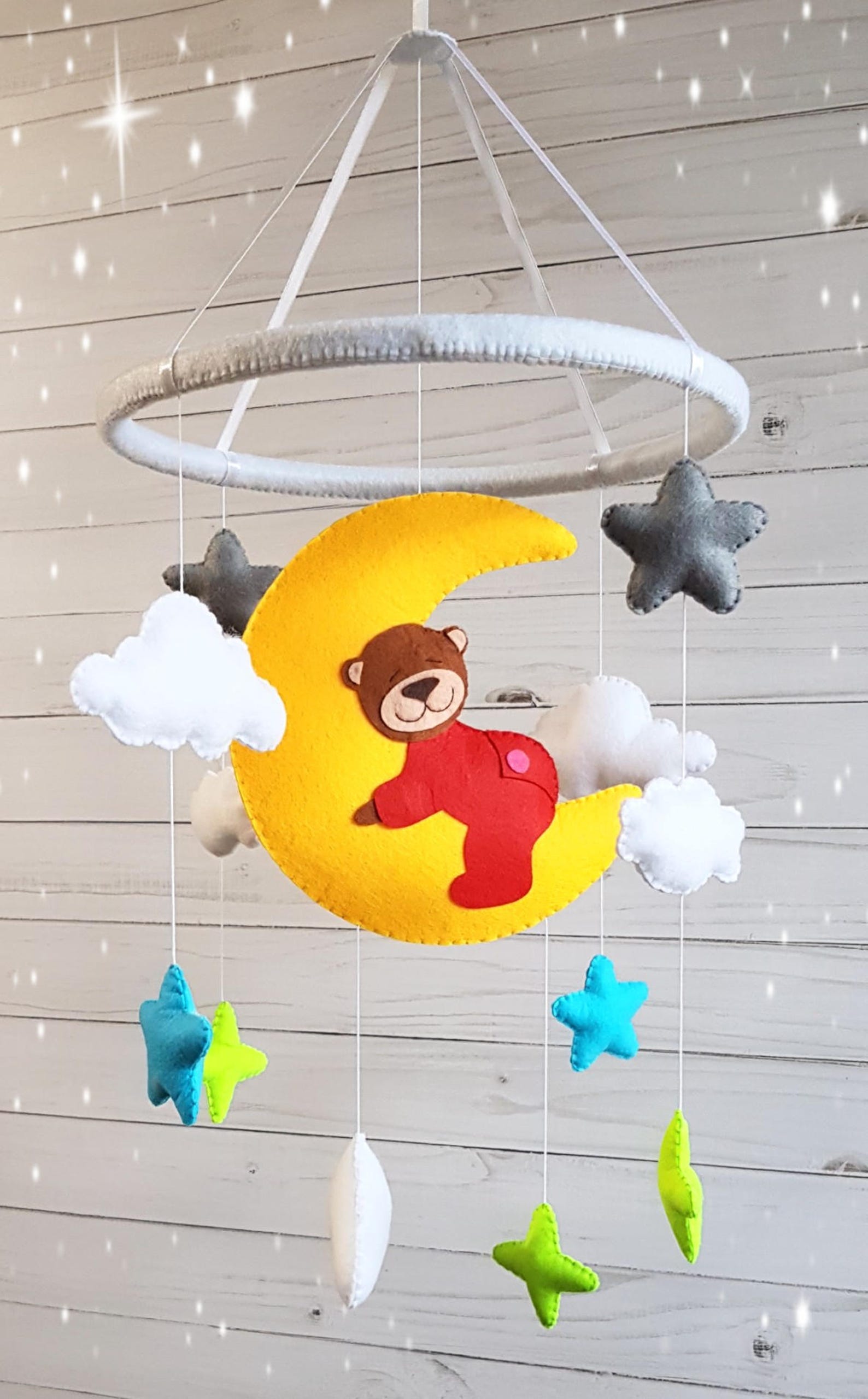 Red Girl Nursery Mobile Baby Crib Mobile Baby Mobile Crib Mobile Cute ...