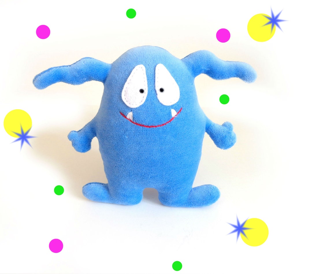 Blue Plush Cute Monster Toy Stuffed Soft Baby Toy Funny Aliens UFO - Etsy
