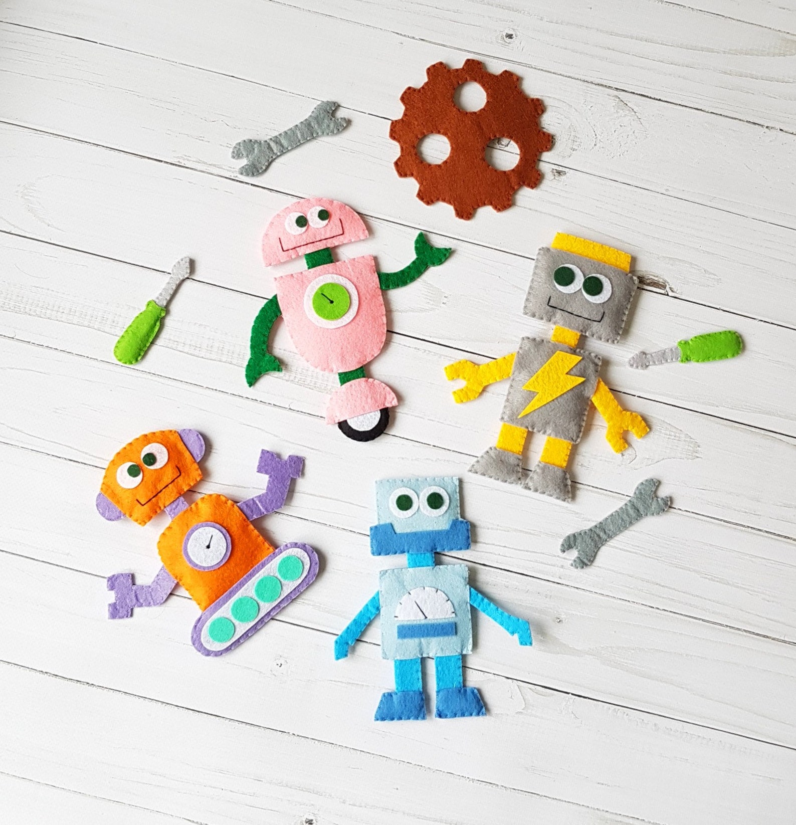 Felt Robot Toy Robot Stuffed Monster Toys Robot Aliens Toys | Etsy