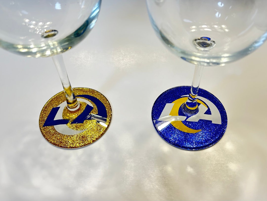 NEW Los Angeles Rams Glitter Wine Glass - Etsy